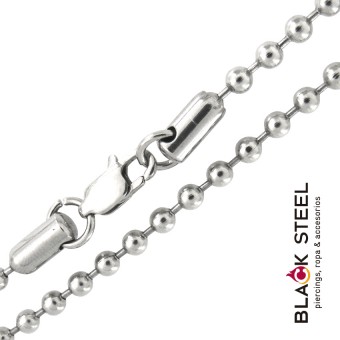 Cadena esferas 3 mm | Black Steel Piercing