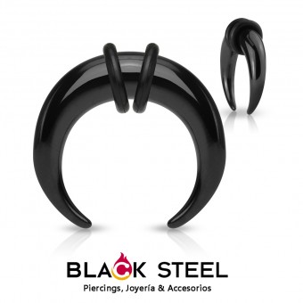 Pincher acrilico 14g-2g | Black Steel Piercing