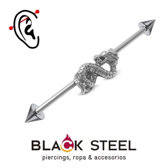 Orbital acero dragon | Black Steel Piercing