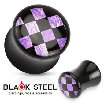 Expansor plug cuadros 2g-16mm | Black Steel Piercing