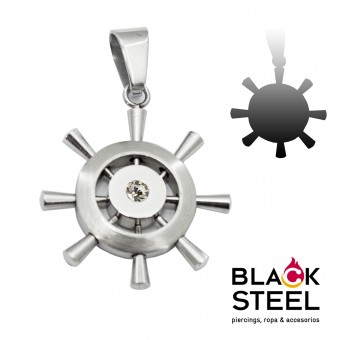 Dije timón | Black Steel Piercing