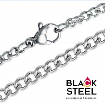 Cadena acero tradicional 3 mm | Black Steel Piercing