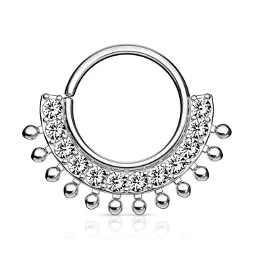 Clicker multipiedra aperlada | Black Steel Piercing